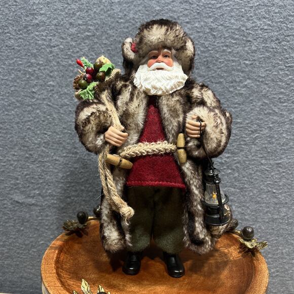 Unbranded | Holiday | Vintage Standing Santa W Lantern Sack Of Grapes ...